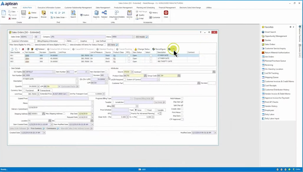 Independent Aptean ERP Solution Review: Cost, Modules & Functionality