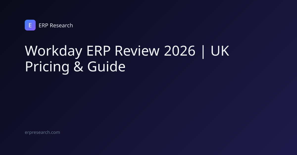 Workday ERP Review 2026 | UK Pricing & Guide | ERP Research